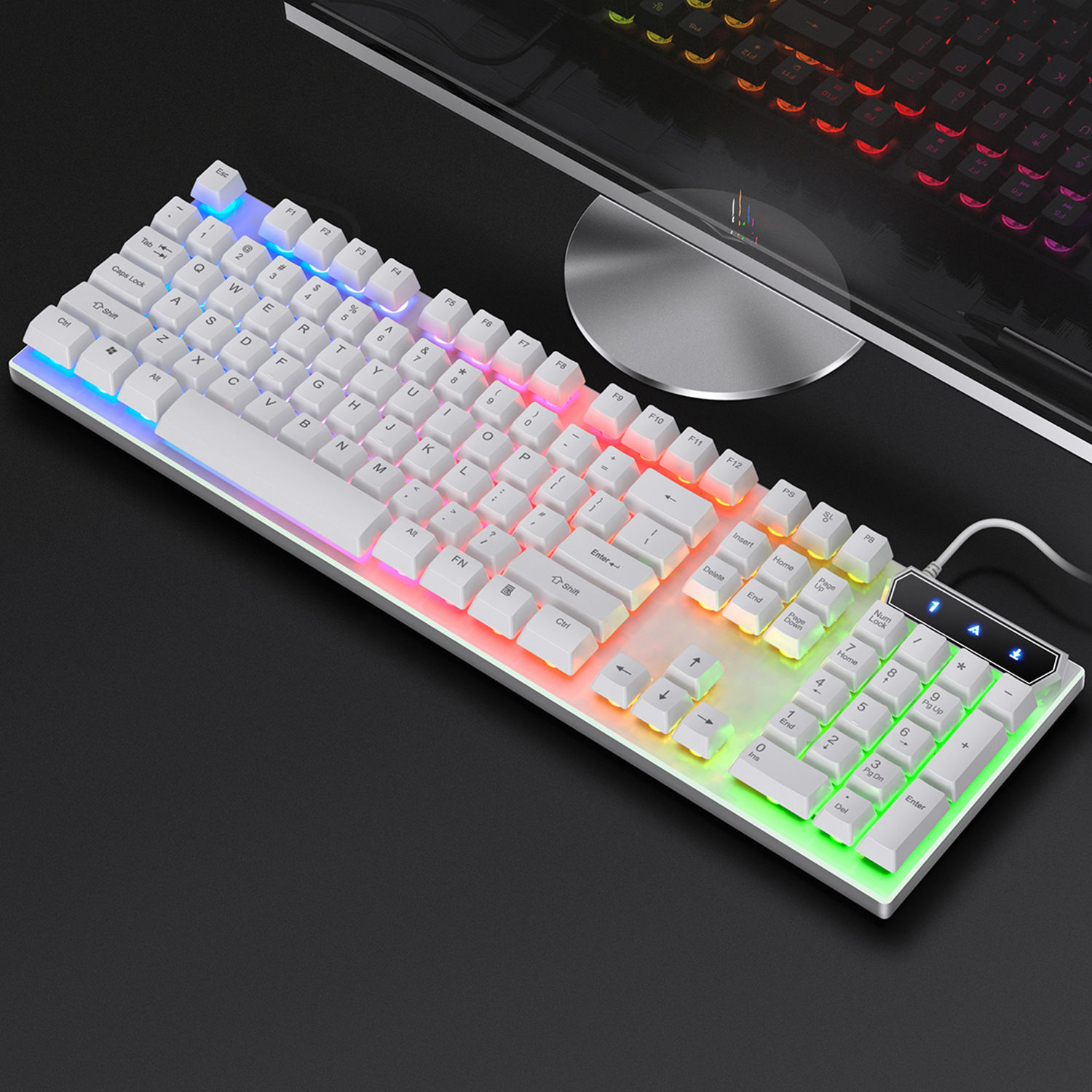 Buy Wholesale China K500 Gaming Wired Keyboard Color Mosaic Luminous ...