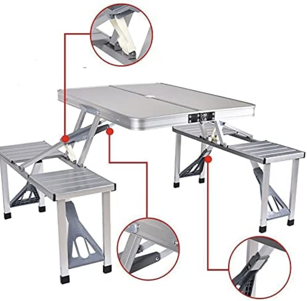 Buy Wholesale China Outdoor Folding Table Chair Camping Aluminium Alloy ...