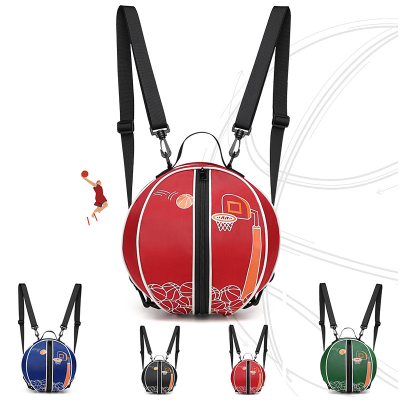 Basketball Storage Backpack For Boys Foldable Soccer Zipper Backpack ...