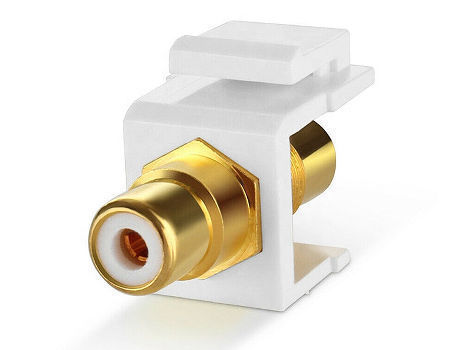 Modular Jacks Insert Connector Socket Female Snap In Adapter Port Gold ...