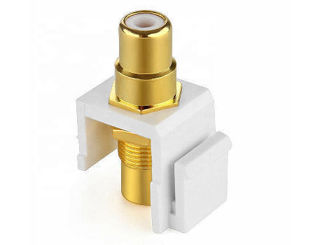 Modular Jacks Insert Connector Socket Female Snap In Adapter Port Gold ...
