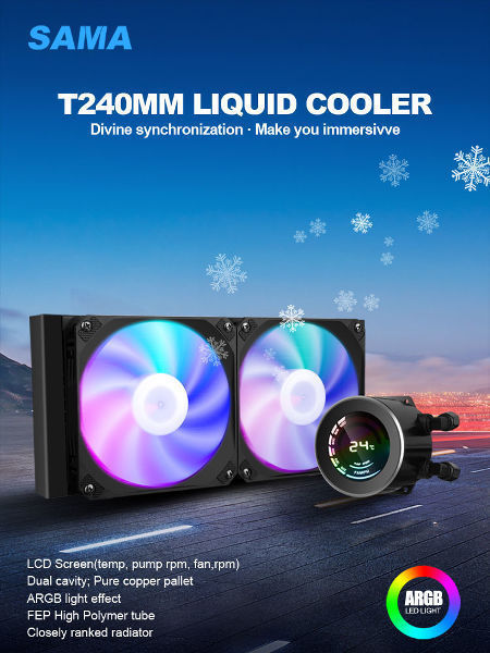 Buy Wholesale China Sama Hot Selling 240mm Liquid Cooler Newest Lcd ...