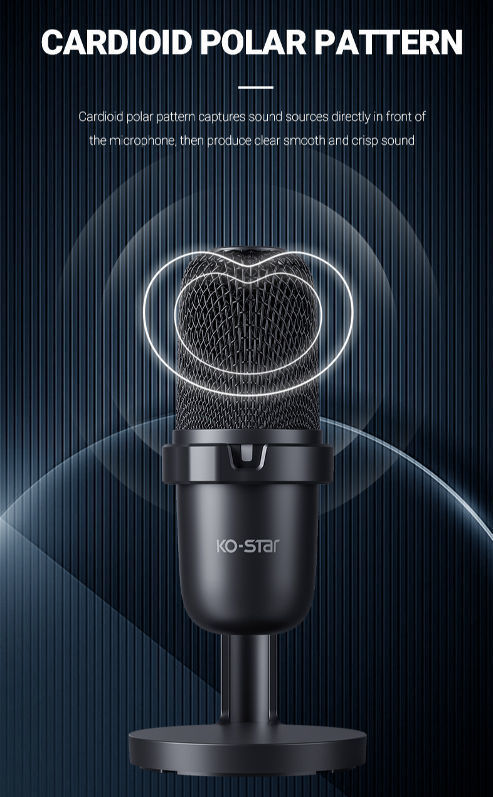 Gaming Microphone Usb Gamer Microphone With Rgb Lighting, 0-latency For ...