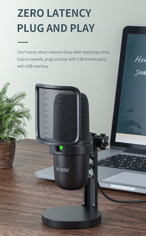 Gaming Microphone Usb Gamer Microphone With Rgb Lighting, 0-latency For ...