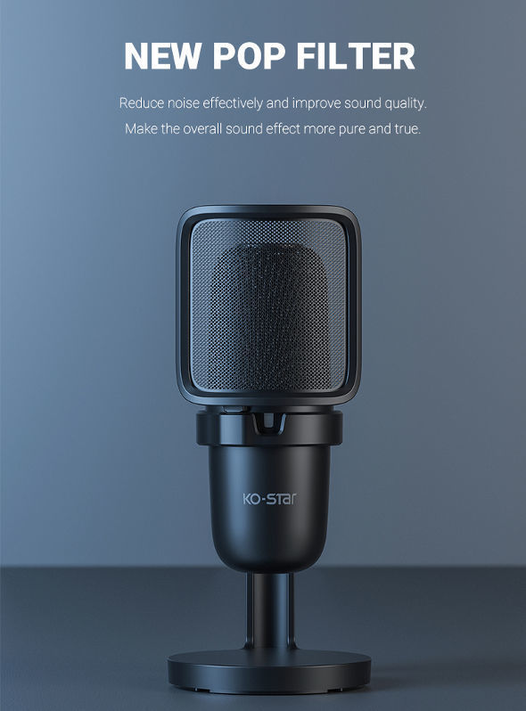 Gaming Microphone Usb Gamer Microphone With Rgb Lighting, 0-latency For ...