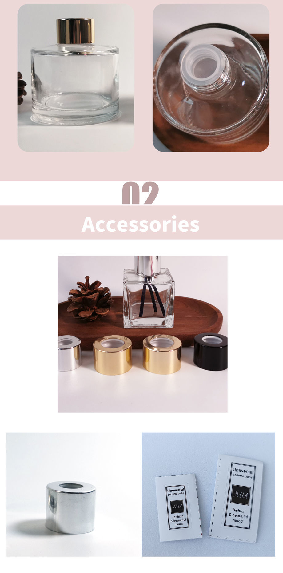 Wholesale 140ml Luxury Round Clear Aroma Reed Diffuser Glass Perfume ...