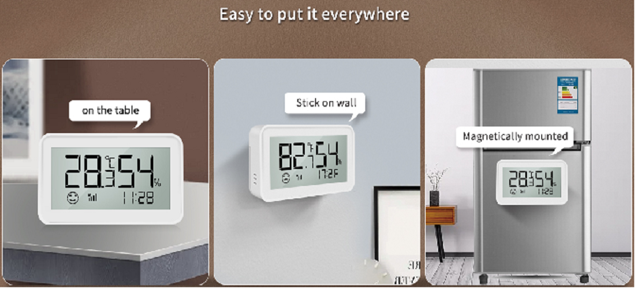 Buy China Wholesale Lcd Display Zigbee Smart Home Temperature+humidity ...