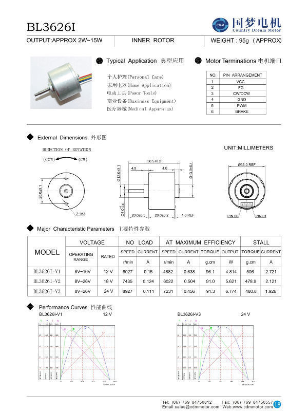 Bl3626 Factory Price High Speed Brushless Dc Motor For Power Tools ...
