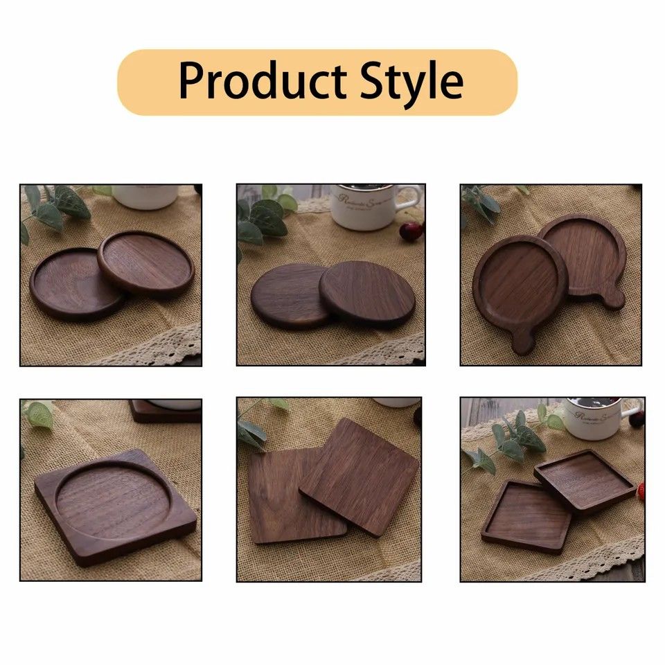 Bulk Buy China Wholesale Factory Supply Round Square Walnut Bamboo ...