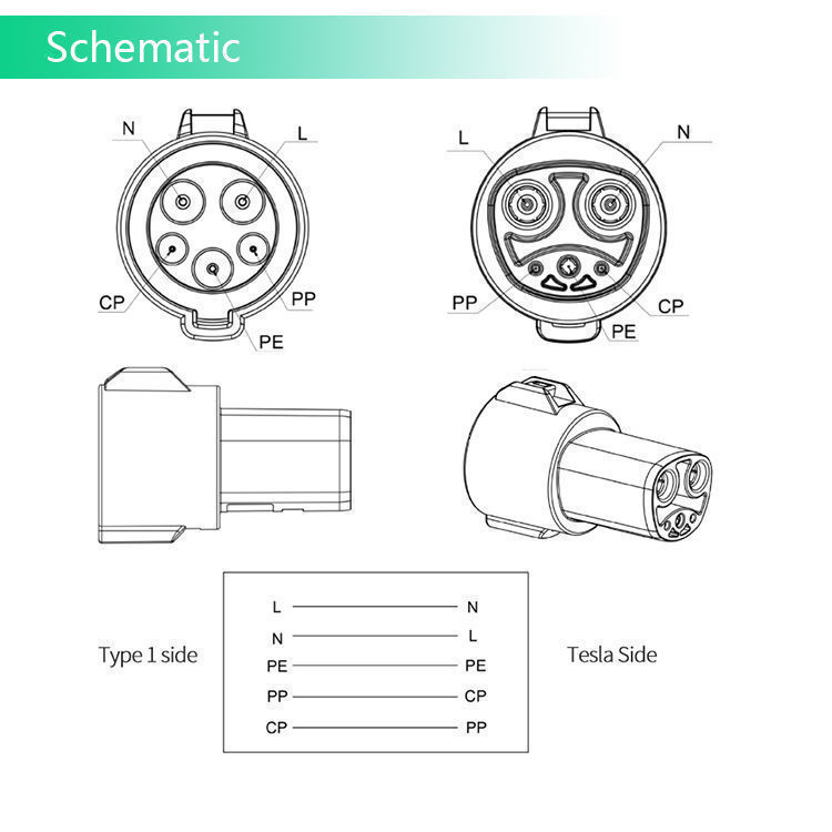 Buy Wholesale China J1772 To Tesla Charging Adapter Electric Vehicle ...