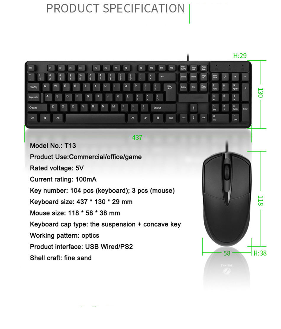 Buy Wholesale China Usb Wired Gaming Keyboard And Mouse Combo, Full ...