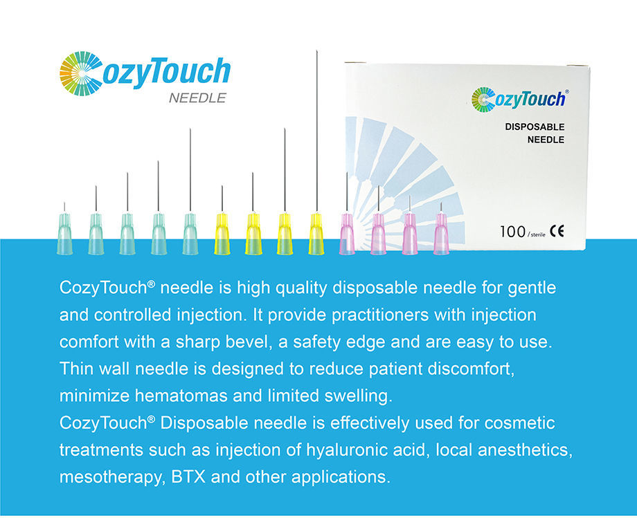Cozytouch 100 Pack Hypodermic Disposable Luer Lock Safety Needle For ...