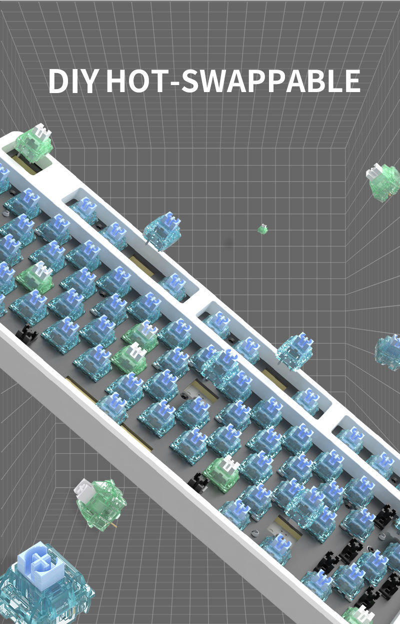 Buy Wholesale China Oem 87 Keys Three-model Gaming Keyboard Tkl Size Mechanical Keyboard Pc ...