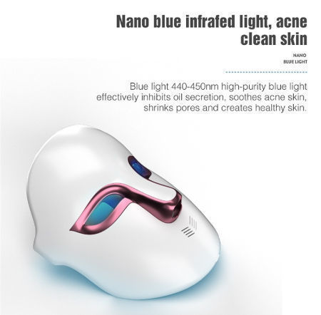 Led Beauty Mask Red Nir Blue Light Photon Therapy Mask Anti Aging ...