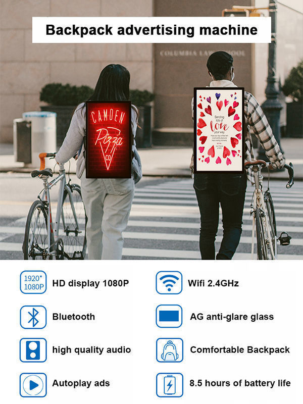 Custom Wholesale Walking Billboard Lcd Portable Backpack Advertising ...