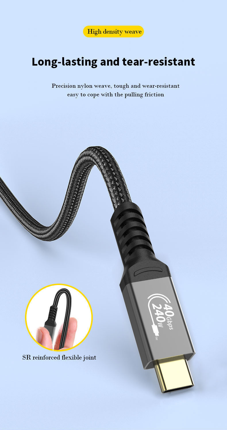 Yellownife High-quality Usb-c Cable Supports 240w Charging / 8k Display ...