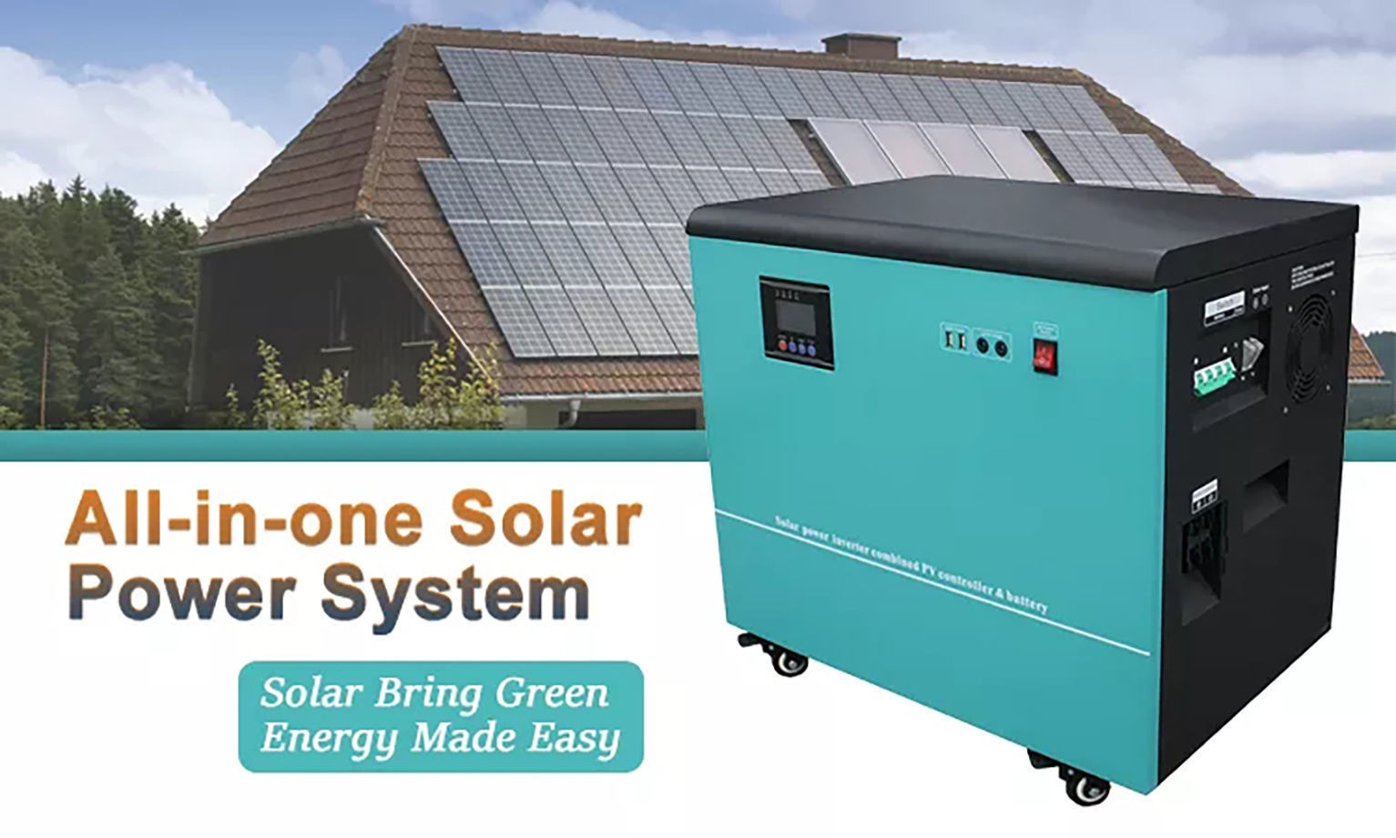 All In One Pure Sine Wave Solar Power Systems With Lithium Battery ...