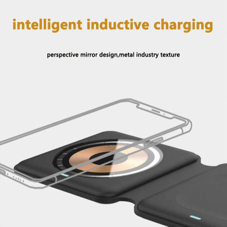 New 15w Magnetic Wireless Charging Station Transparent Portable 10w ...