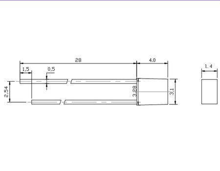 Buy Wholesale China 395nm Blue Led 1*3*4mm Small Rectangle Led ...