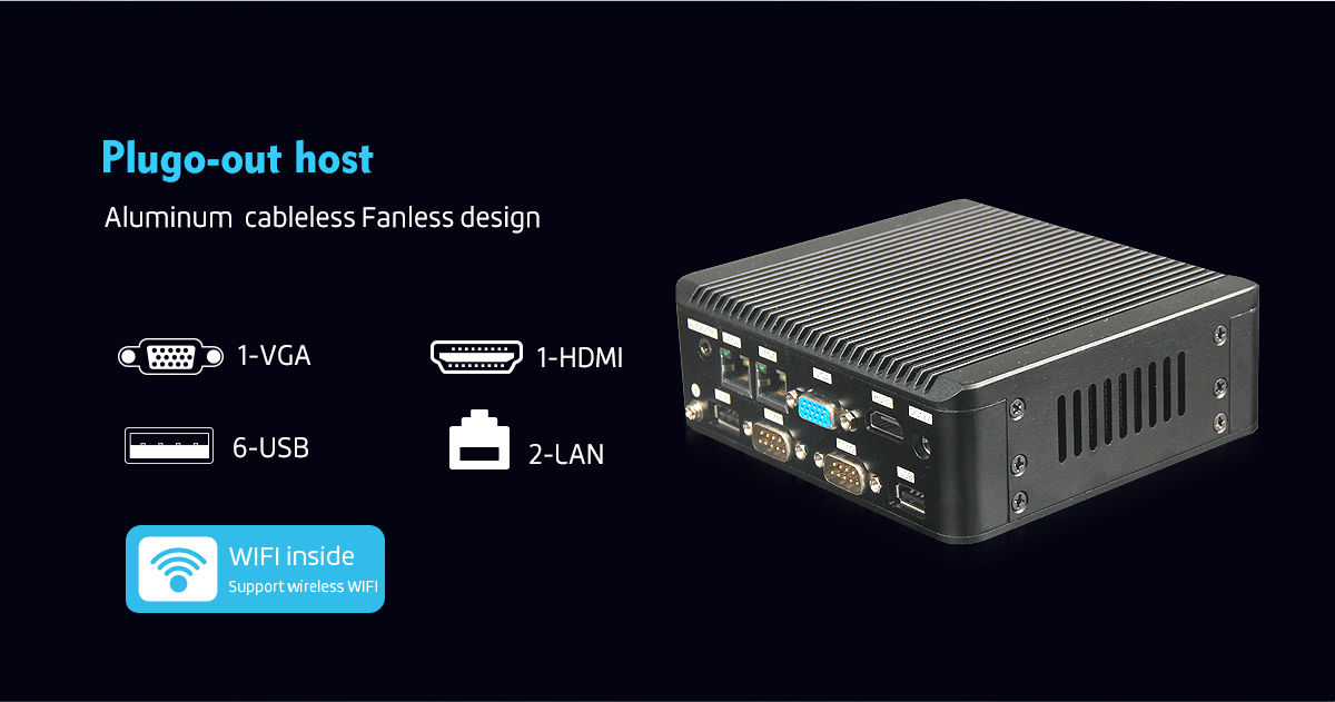 Factory Intel 8th Gen 6 Com 6 Usb 2 Lan 1 Hdi 1 Vga 1 Sata3 1 Minipcie ...