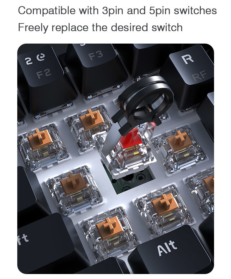 Buy Wholesale China Oem 69 Keys Wireless 2.4g Connect Hot-swappable ...