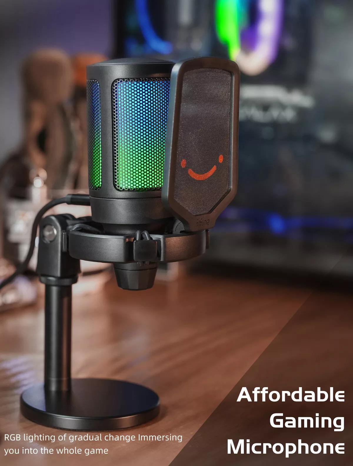 Fifine Ampligame A6 Gaming Microphone Usb Studio Podcasting Microphone ...