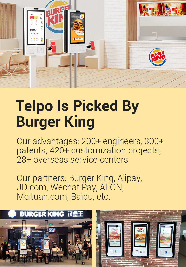 Burger King Automated Public Self Service Ordering System Payment Kiosk ...