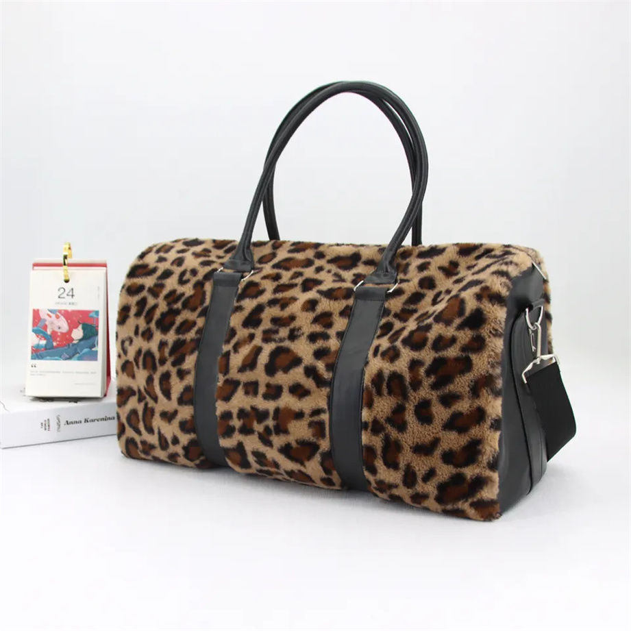 Buy Wholesale China Custom Style Furry Leopard Faux Fur Shoulder Bag ...