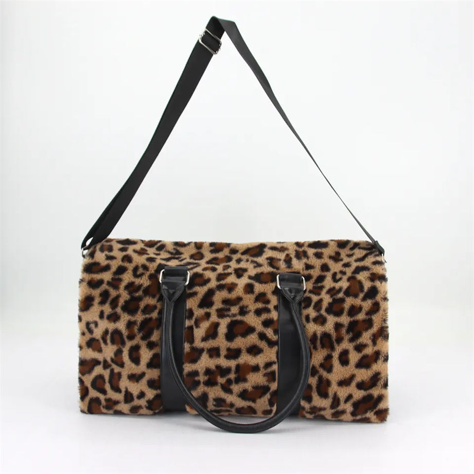 Buy Wholesale China Custom Style Furry Leopard Faux Fur Shoulder Bag ...