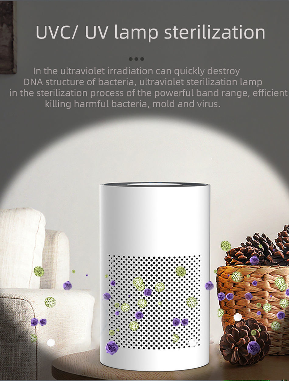 Vansu New Design Portable Small Office Uv Sterilization Carbon Ionizer ...
