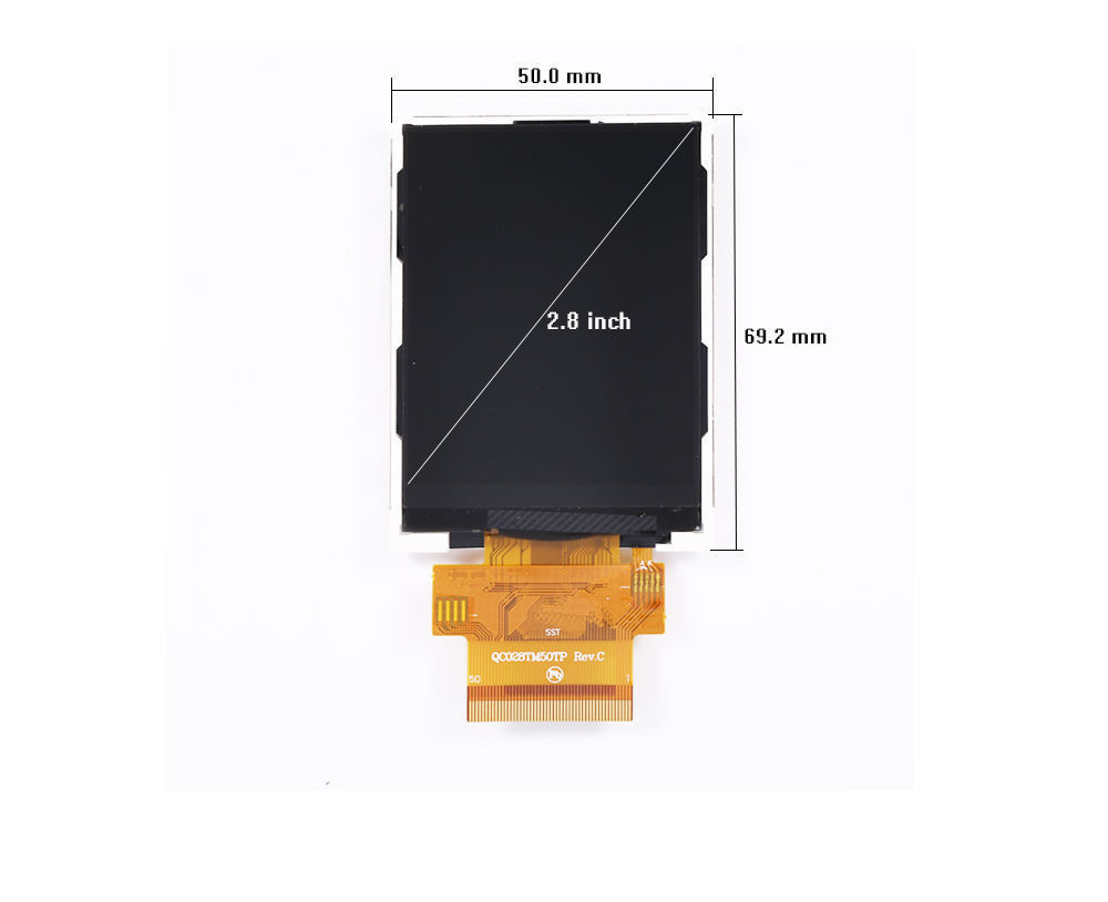 Oem/odm 2.8 Inch Tft Display Screen 50 Pin Spi/rgb/mcu Interface 240* ...
