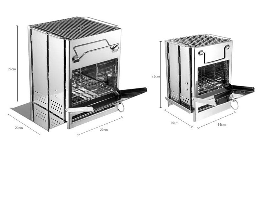 Portable Barbecue Grill Cooking Stainless Steel Bbq Grill Folding Mini ...
