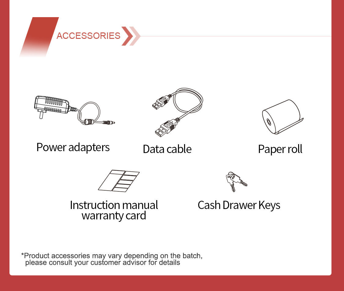 Electronic Cash Register Ecr Zq-xa137 With Cash Drawer Retail Billing ...
