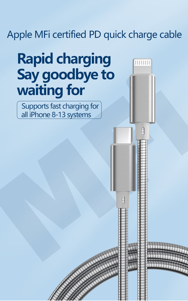 Buy Wholesale China Hot Sale Mfi Certified Aluminum Metal Braided Usb C ...