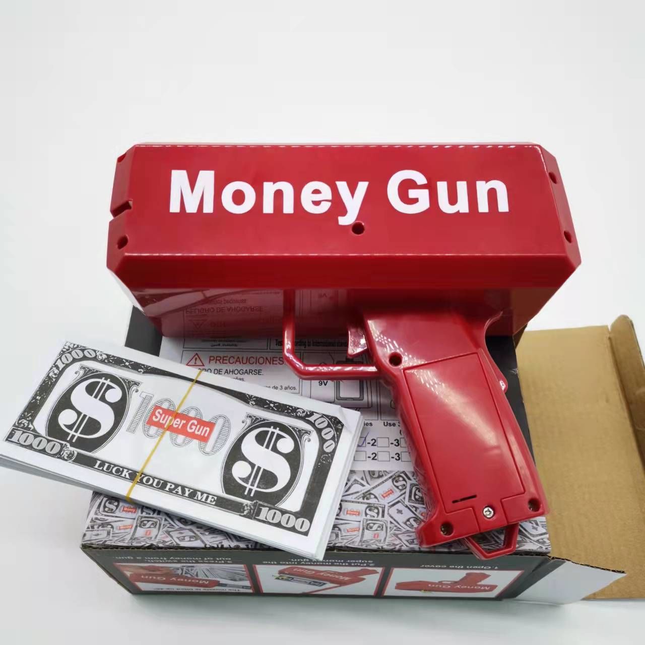 Buy Wholesale China Automatic Printed Dollar Euro Money Gun Props Notes ...