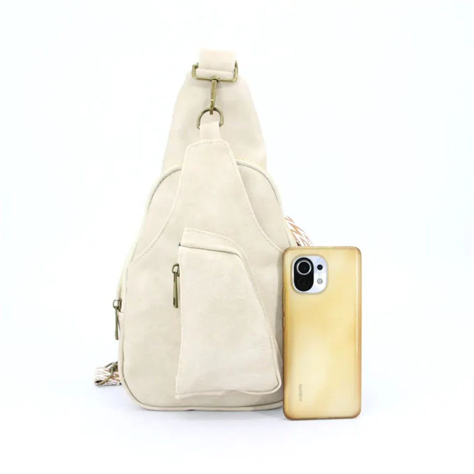 Buy Wholesale China Custom Sling Chest Bag Backpack Velvet Suede Fanny ...
