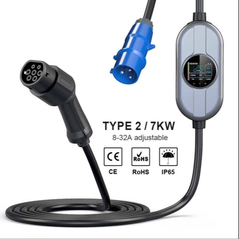 Buy Wholesale China Electric Ip65 Portable Ev Charger 32a 5m Cable 7kw ...
