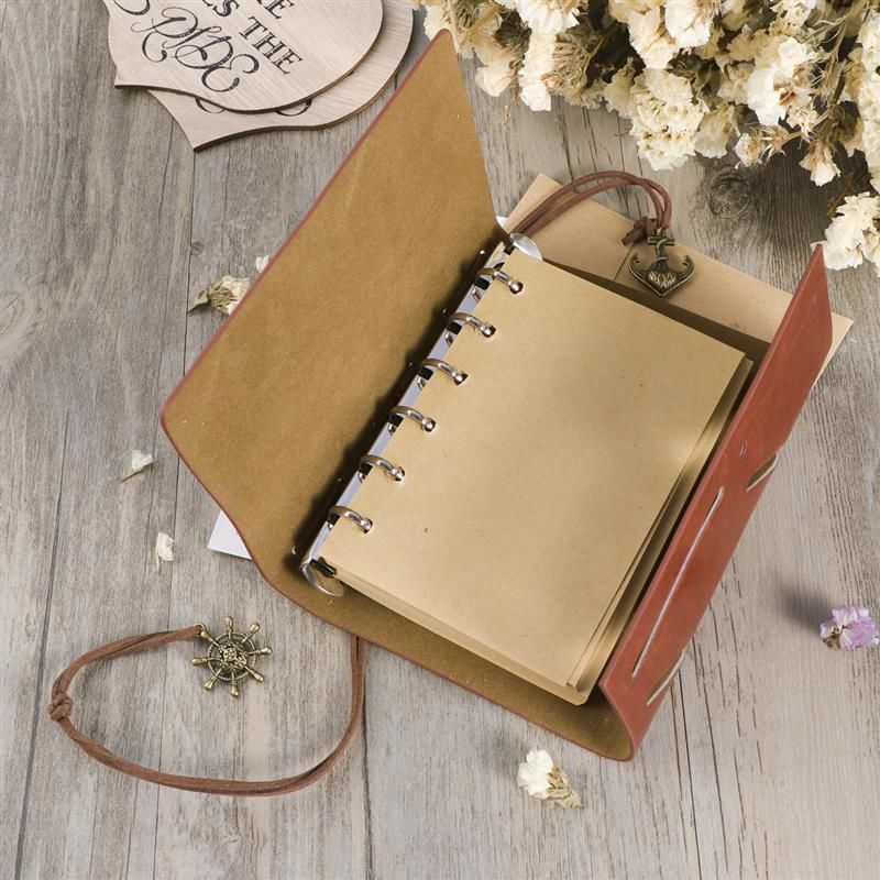 Buy Wholesale China Labon Vintage Leather Cover Notebook Blank Diary ...