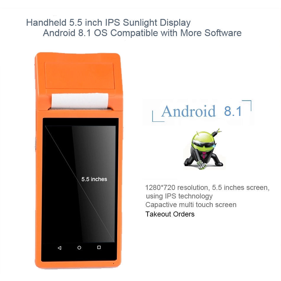 Buy Wholesale China Smart Handheld Pos Terminal 5.5 Inch Hd Touch ...