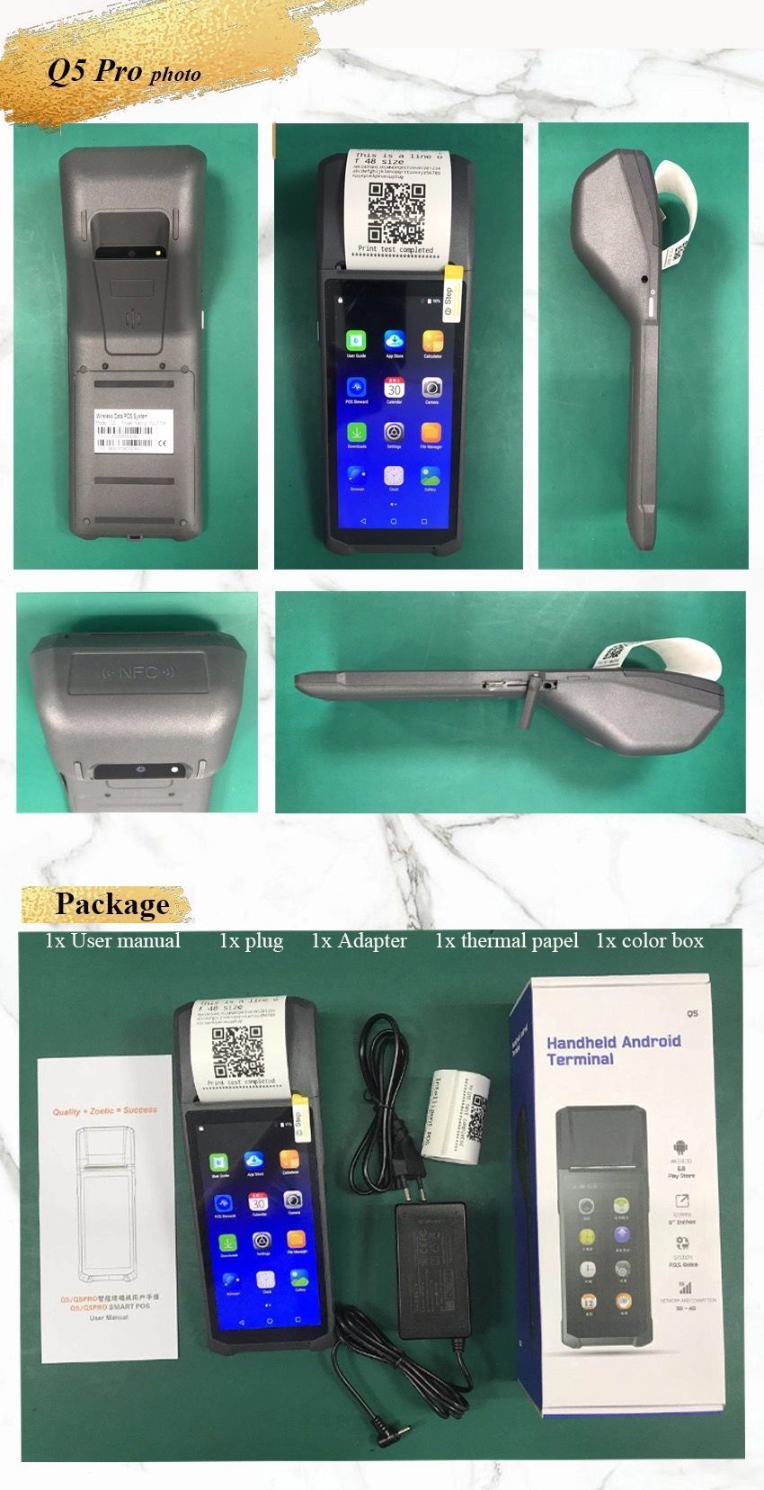 Buy Wholesale China Q5 Pro Traffic Bill Ticket Pos Machine Intelligent ...