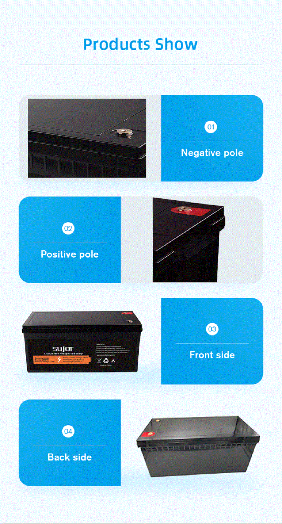 Buy Wholesale China Sujor Lifepo4 Battery Pack 12.8v 12v 200ah Lithium ...