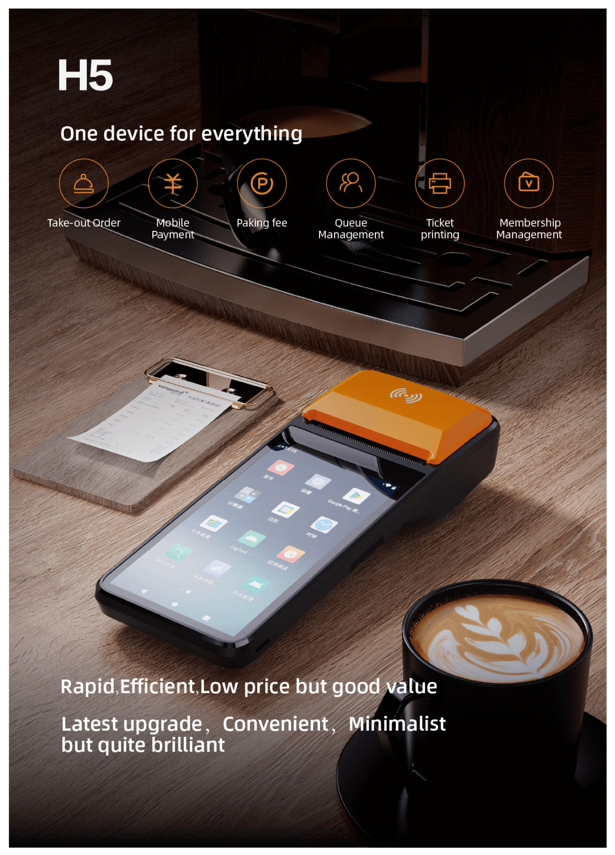 Buy Wholesale China H5 Pos Free Sdk Android 8.1 Smart Handheld Terminal ...