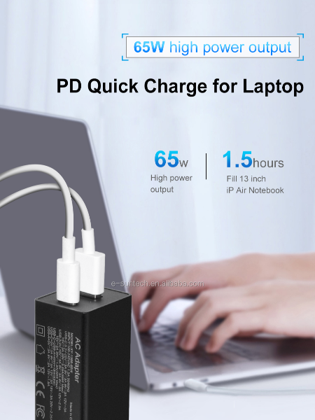 Buy Wholesale China Gan Charger 65w Pd Fast Charging Qc 3.0 Dual Usb ...