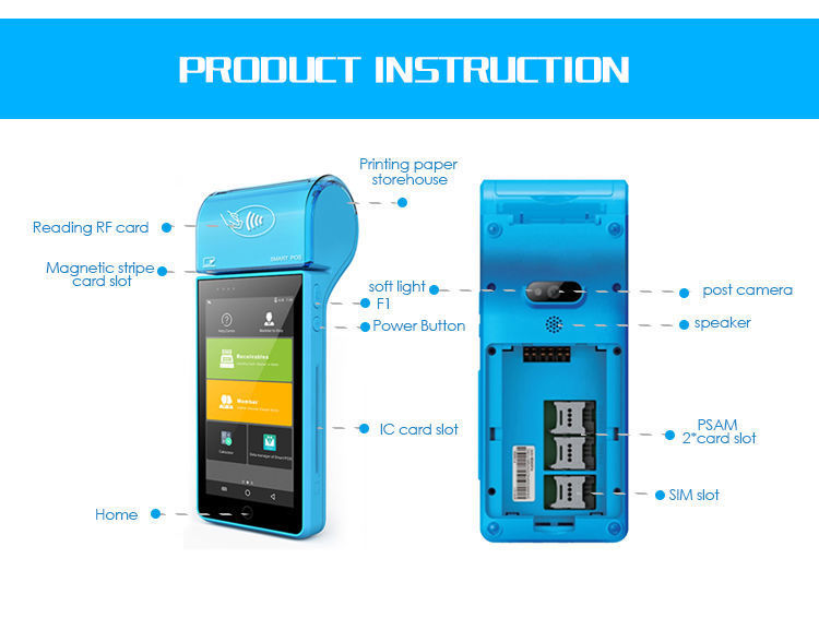 T1 Android 11 Nfc Pos Handheld Pda Machines Mobile Payment Pos Machine ...