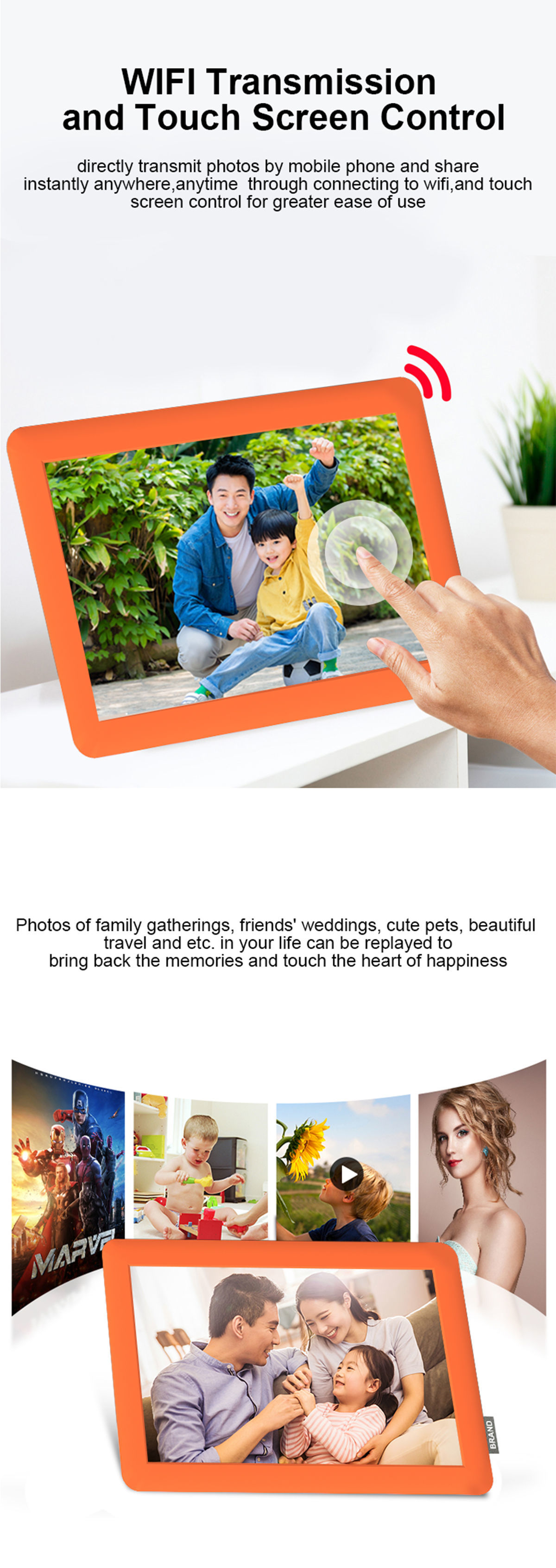 Compre Moldura De Foto Digital Wifi Ultra Slim De 10,1 ''com Tela Sensível Ao Toque Wifi, Quadro ...