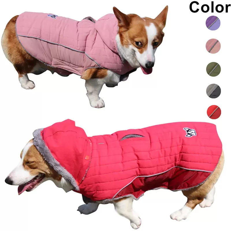 Pet Dog Jacket Reversible Vest With Reflective Strips Windproof Pet ...
