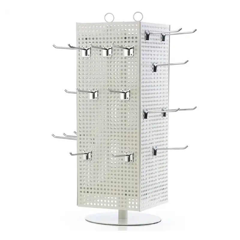 Metal Hair Accessories Display Rack With Hooks Pegboard Display Stand ...