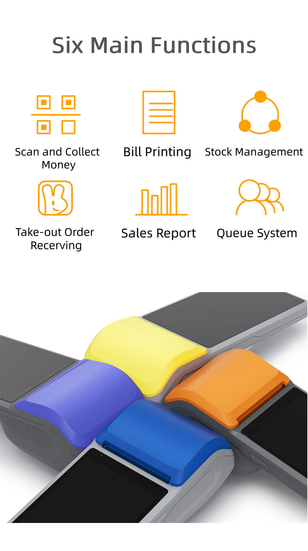 Q6 Portable 5.5 Inch Android Mobile 4g Pos With Built-in Printer ...