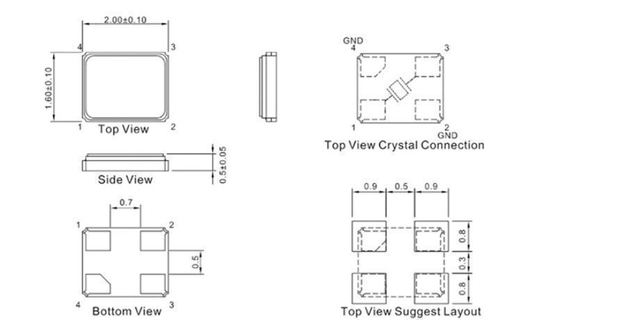 Buy Wholesale China Smd Crystal Resonator 2016 30.000mhz 10pf Xtal ...