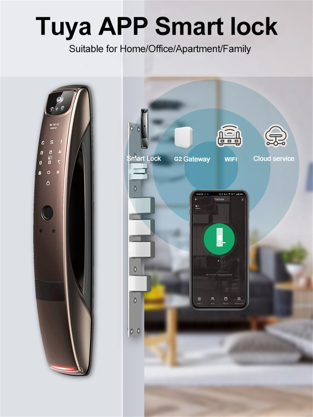 Buy Wholesale China 3d Face Recognition Fingerprint Door Lock Smart ...